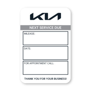 Service Reminder Stickers – Kia